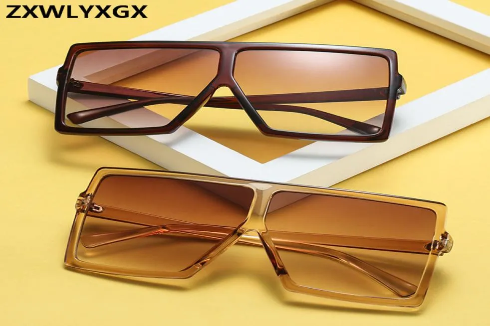 Big Frame Gradient Shades Oversized Sunglasses Square Brand Vintage Women Fashion Sun Glasses