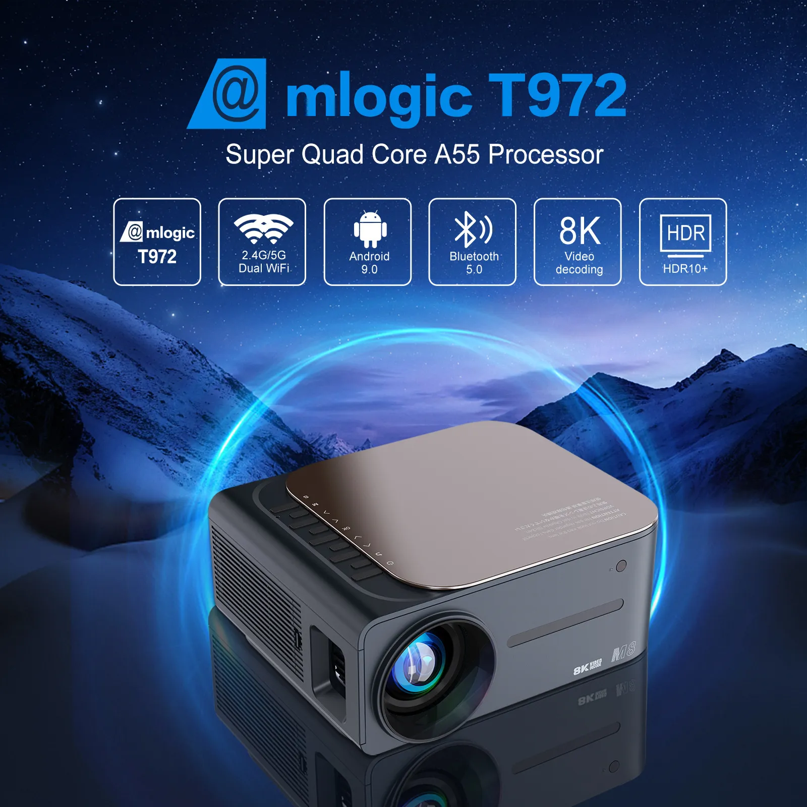 DHgate.com:M8 Portable 4K Ultra HD Projector for Home Theater, Bedroom ...