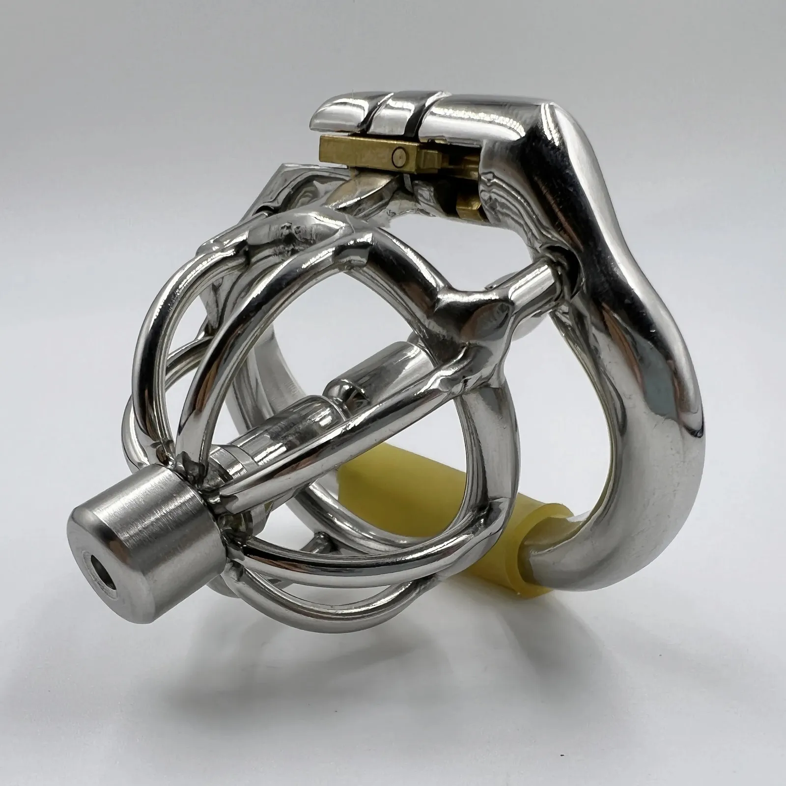 Premium Stainless Steel Chastity Cage Set with Catheter and Anti ...