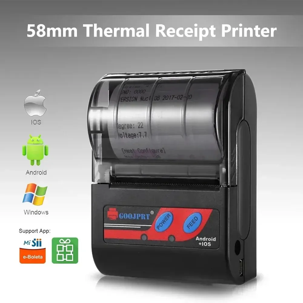 Wholesale Wireless Mini Thermal Thermal Receipt Printer With 58mm Ink ...
