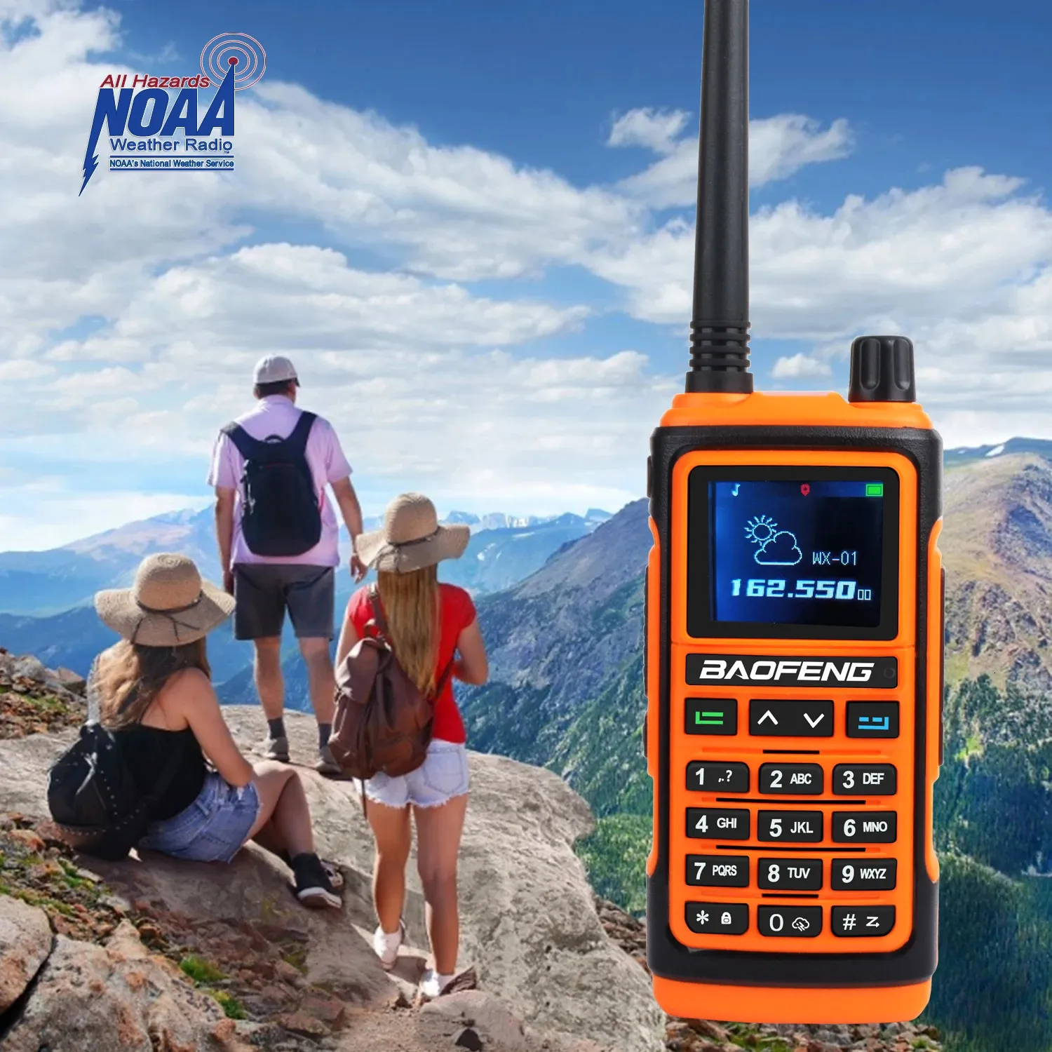 GPS Walkie Talkie Com Air Band VHF UHF FM Radio Six Bands Freq Copiar À ...