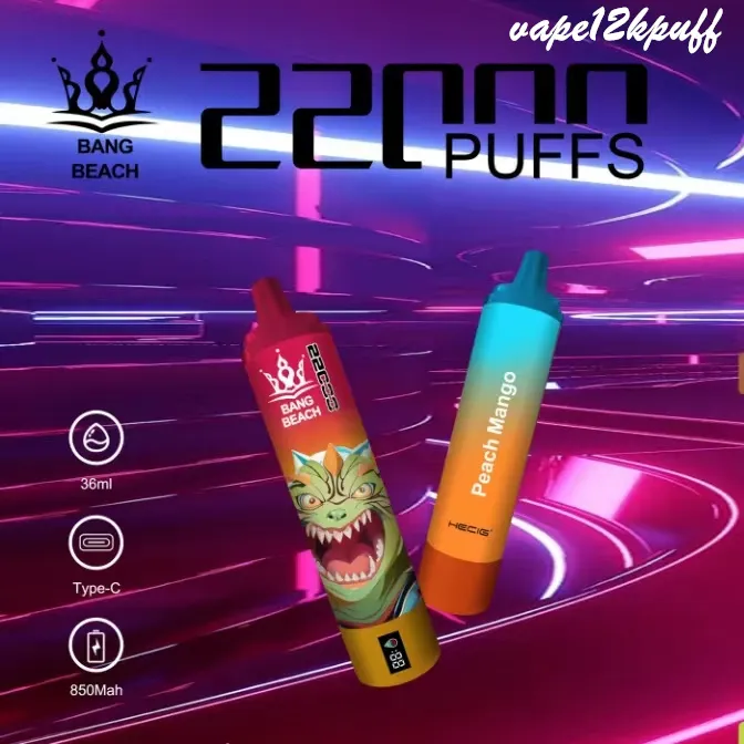 Original Bang Beach 22000Puff E Cigarette Disposable Vape Pen Puff22k ...