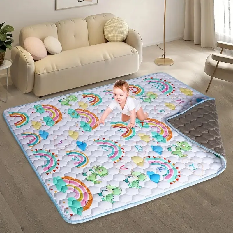 Soft Baby Play Mat: 74x50 Padded Crawling Mat for Infants & Toddlers ...