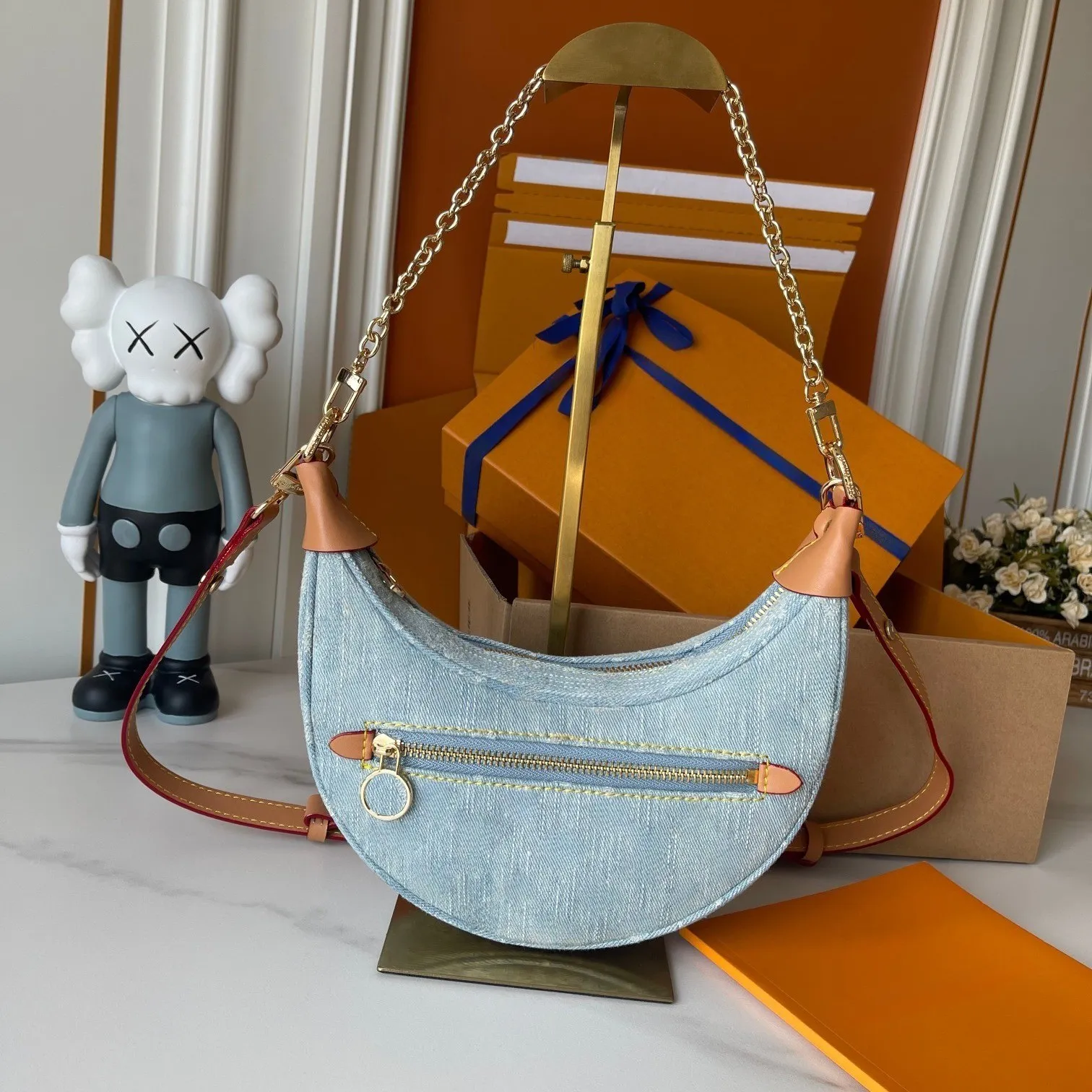 Classic Denim Hobo Canvas Shoulder Bag For Women Designer Shoulder ...