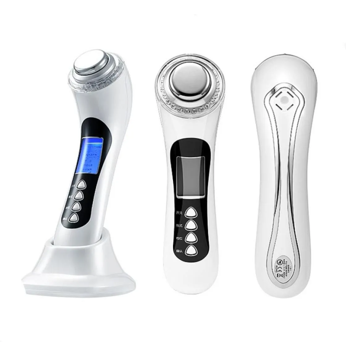 Rechargeable 5 In 1 Ultrasonic LED Face Massager With Ion Leadin And ...