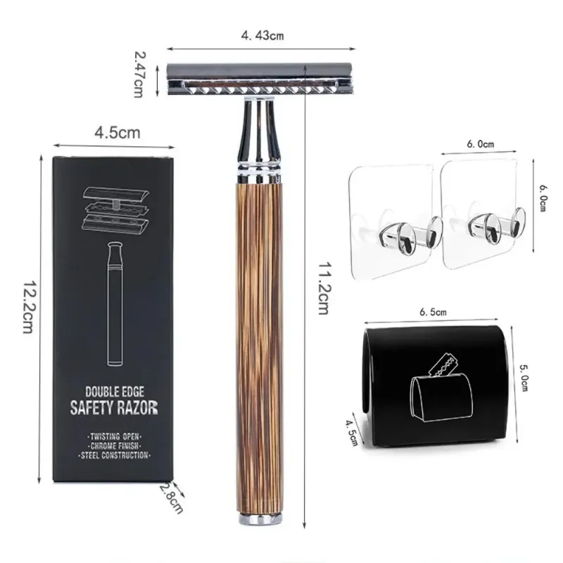 2024 Double-Sided Safety Razor: Stainless Steel Eco-Friendly Shaver ...