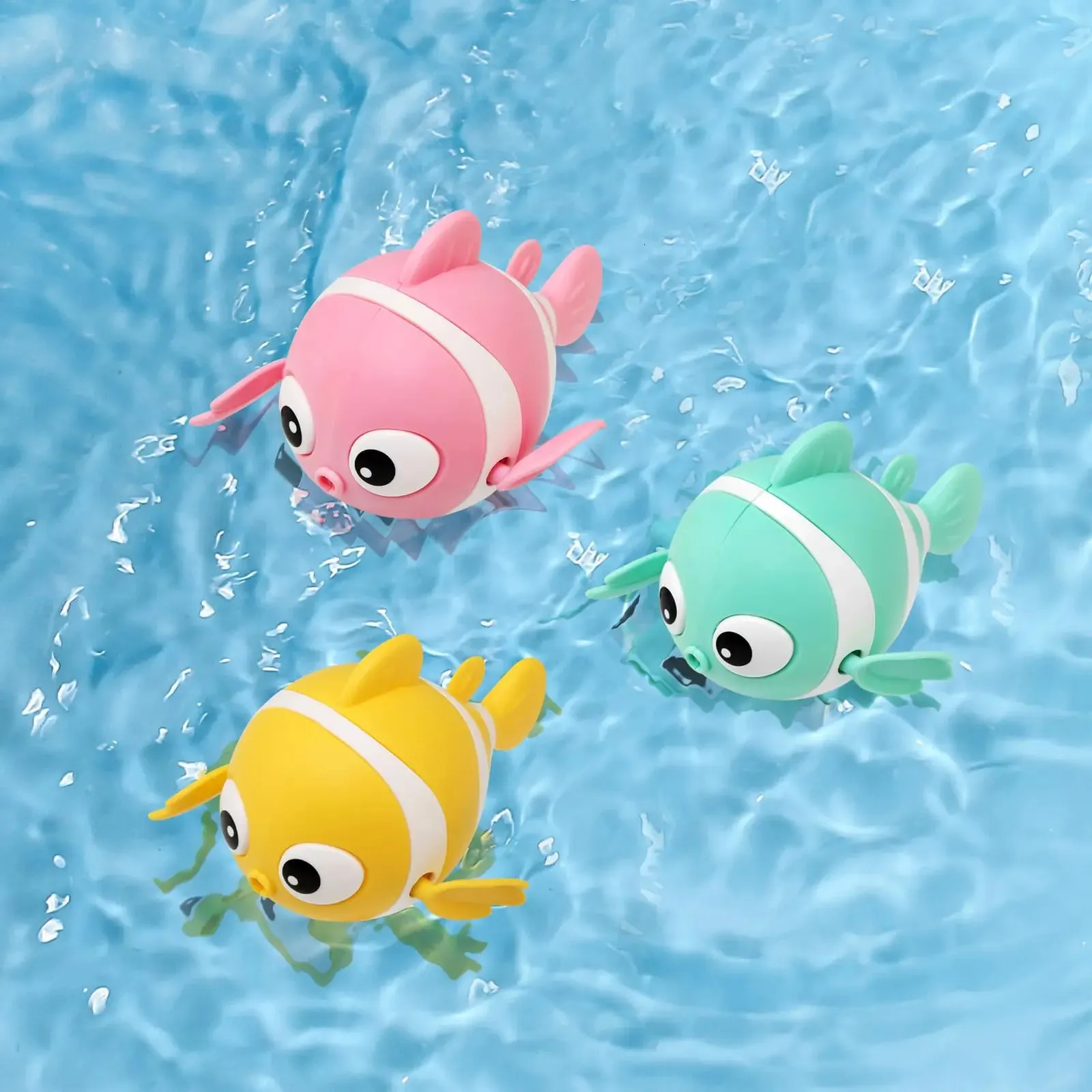 Clockwork Clownfish Bathtub Swimming Toys Wind Up Water Stuffer For ...