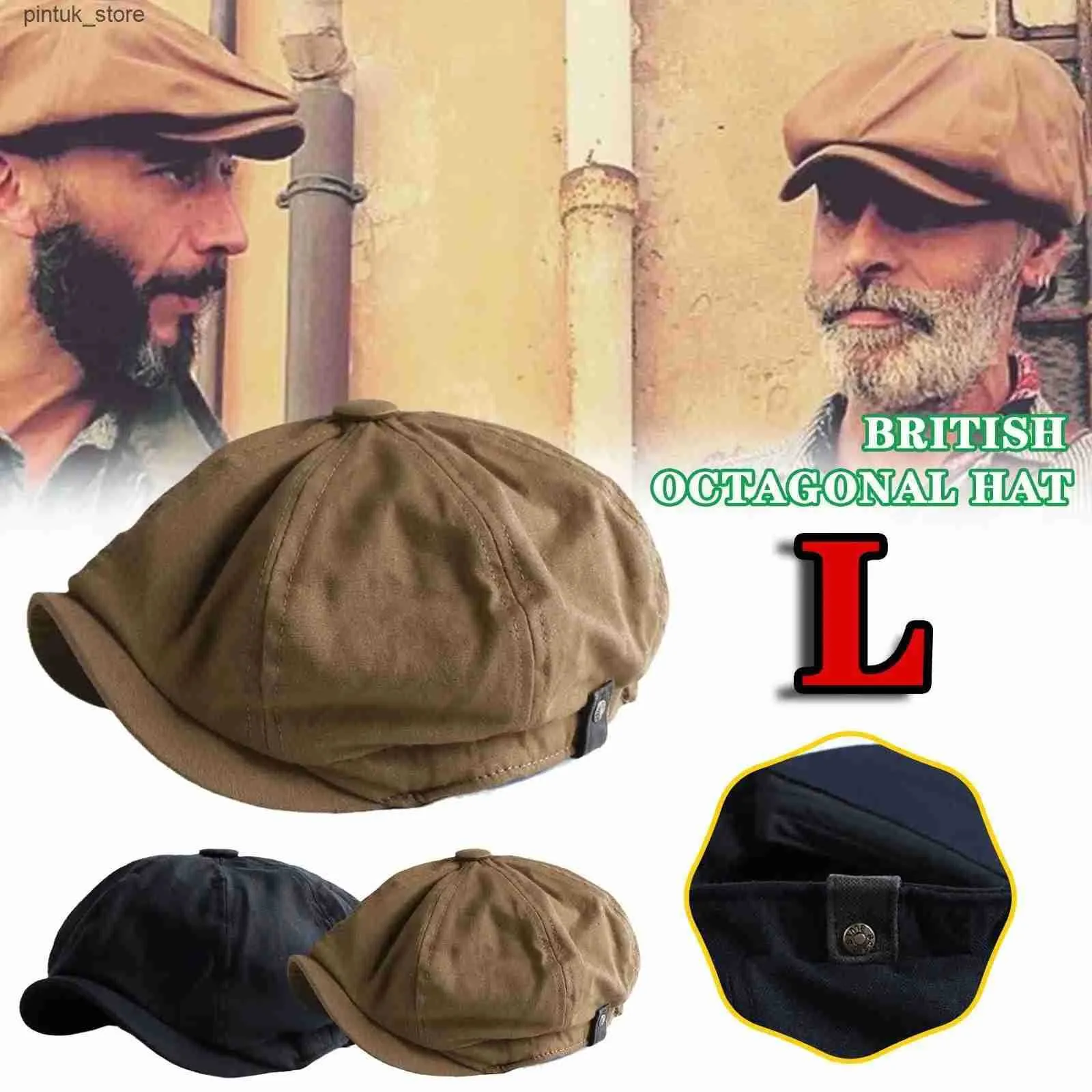 Vintage Cotton Newsboy Cap for Men - Retro Style Ascot Hat, Perfect for ...