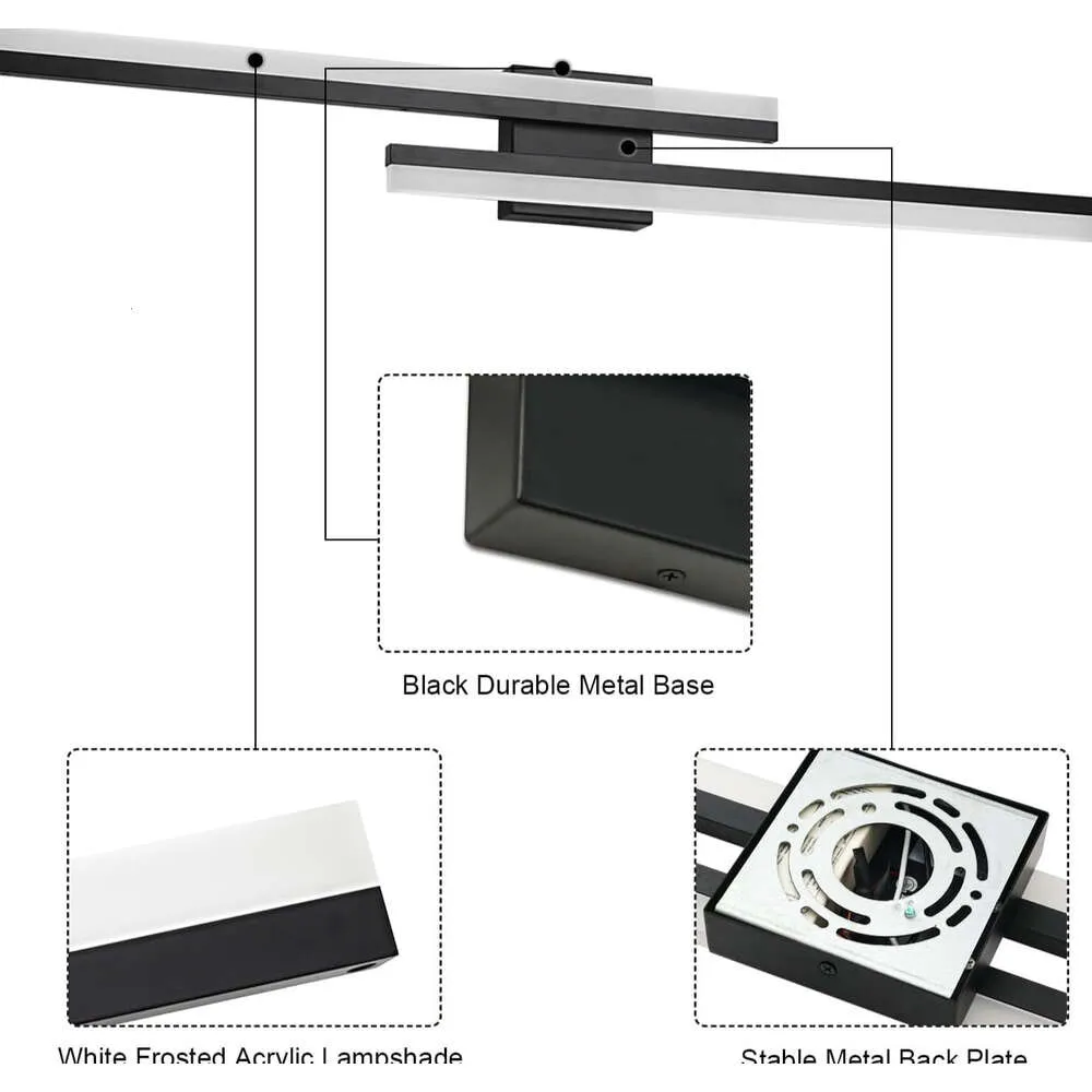 Modern Cool White LED Bathroom Linear Bathroom Light Fixture 36 Inch ...