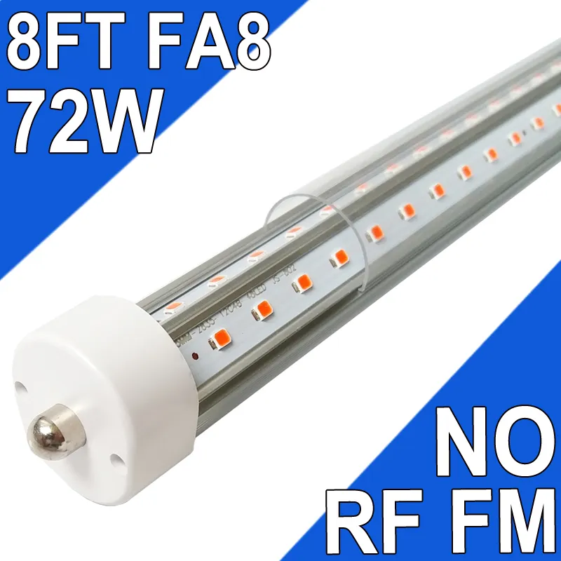Led Light 8ft T8 8 Power 300 W Single Pin Fa8 Base Shop Light Dual ...