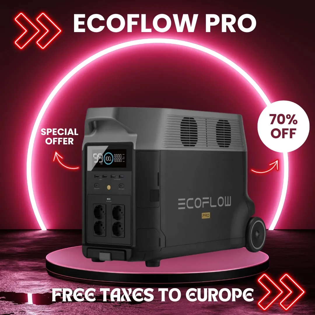 Lifepo4 Power Station EcoFlow DELTA Pro Max 3600W 3600Wh Portable Power ...