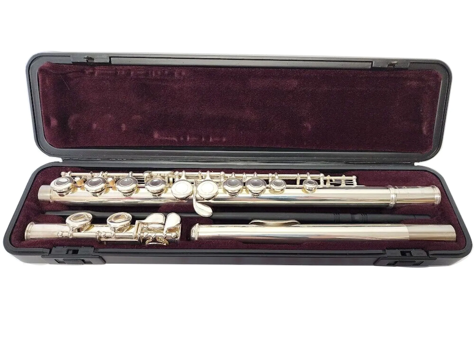 DHgate.com:Nickel Silver Plated Student Flute with Hard Case:Musical ...