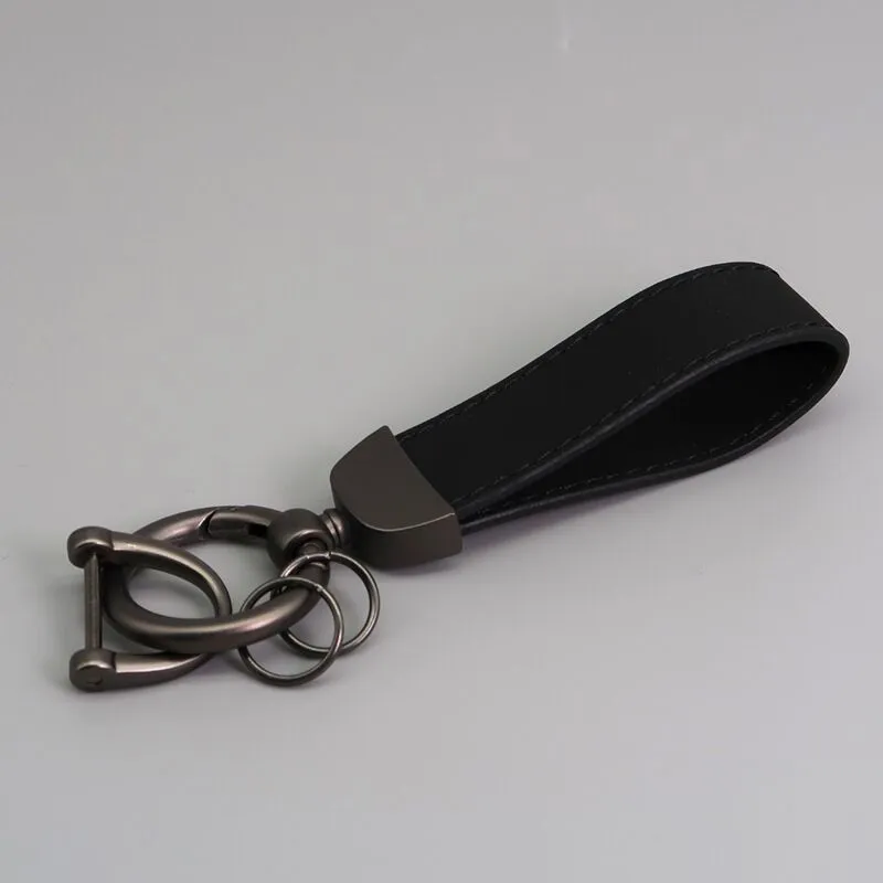 DHgate.com:Luxury Genuine Leather KeyChain, Pure Color Buckle Car Key ...
