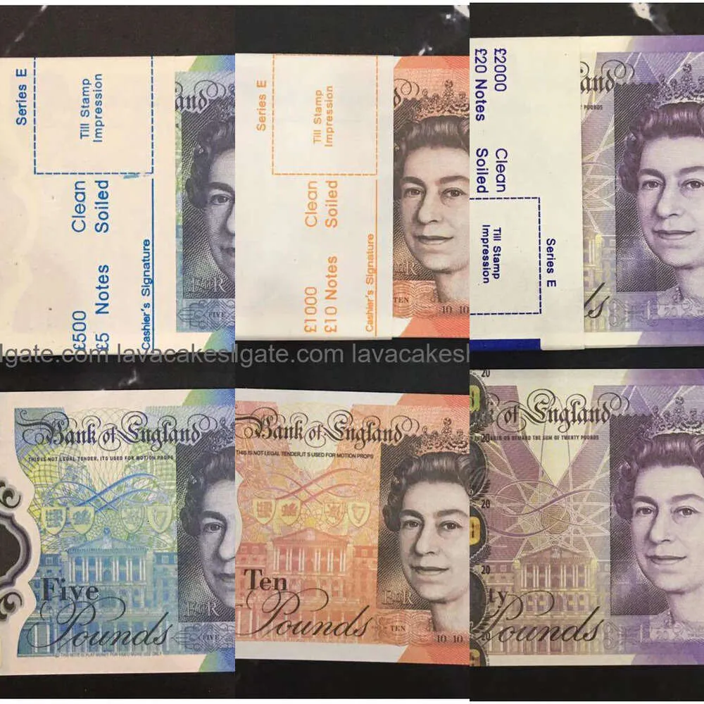 British Pound Fake Money Toys, 10, 20, 50 Commemorative GBP Banknotes ...