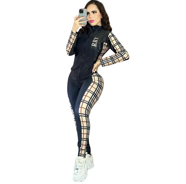 DHgate.com:Designer Womens Luxury Tracksuits: Long Sleeve Zipper ...