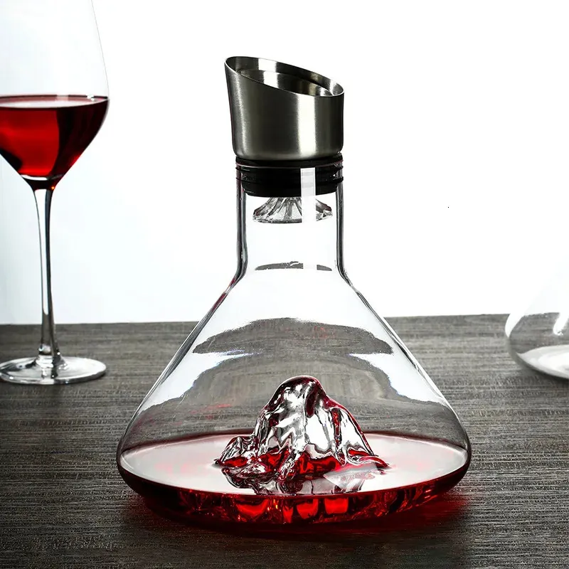 Wine Aerator Decanter: Crystal Glass Wine Dispenser, Lead Free Iceberg ...