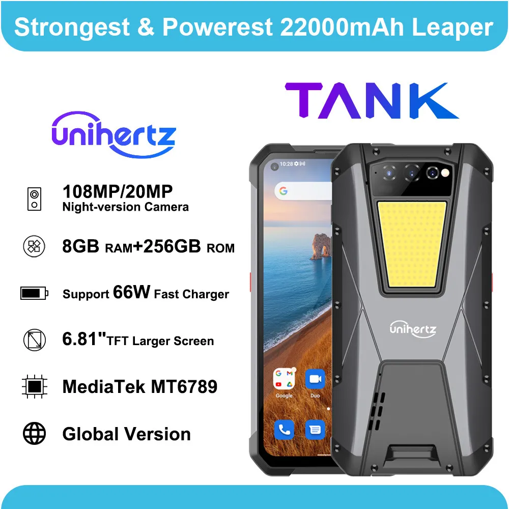 DHgate.com:Unihertz Tank 6.81-Inch 22000mAh 128GB Tri-Proof Rugged ...