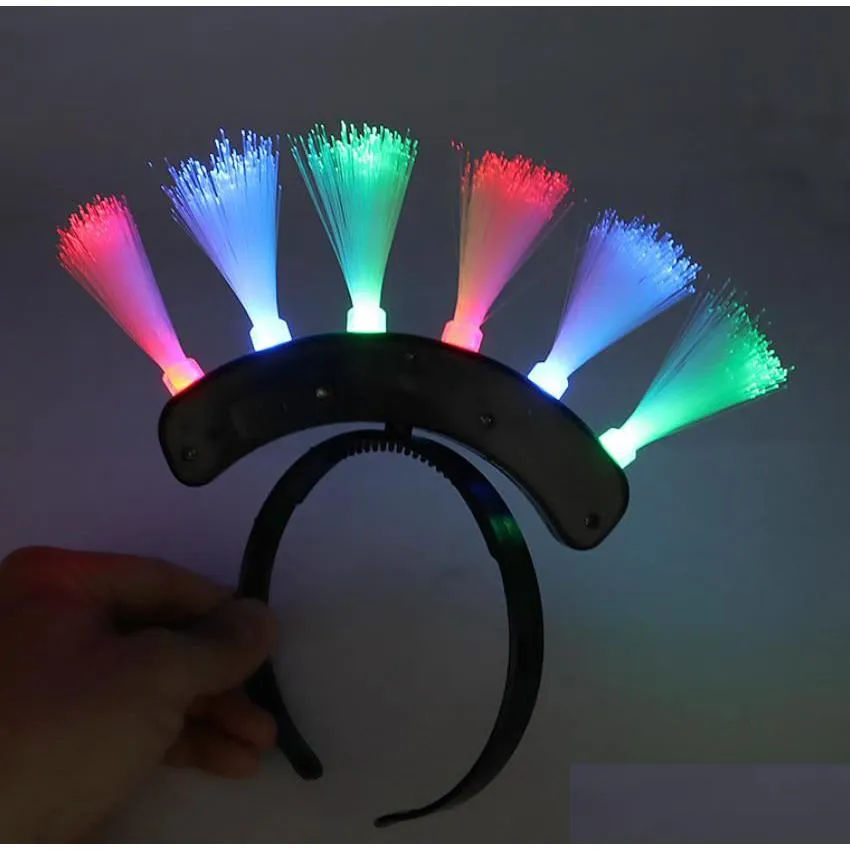 DHgate.com:Light-Up Fiber Optic Headbands: LED Rave Party Atmosphere ...