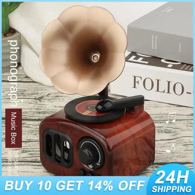 Vintage Heart Shaped Music Box Nostalgic Phonograph Style Music Box ...