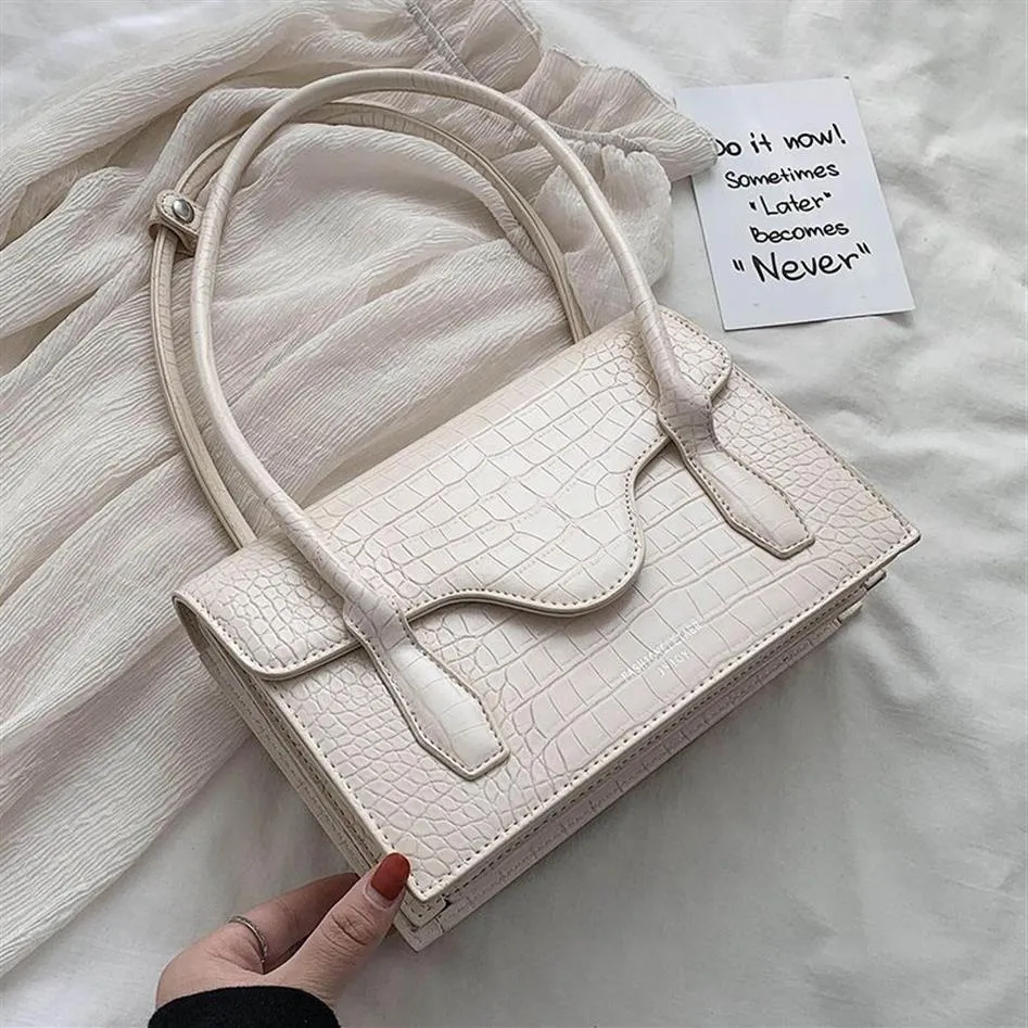 Purple Stone Pattern Leather Shoulder Bag For Women Fashionable ...