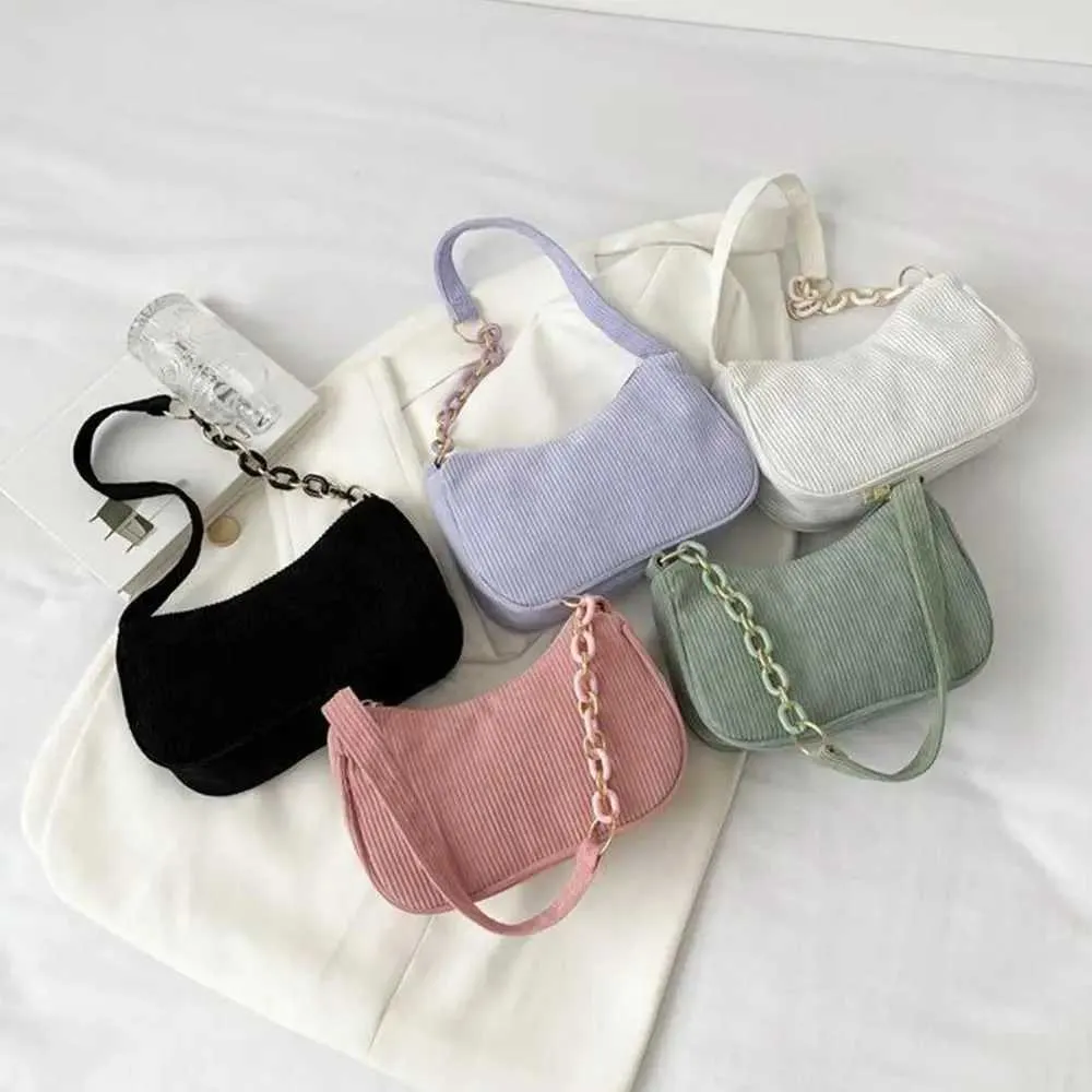DHgate.com:Vintage Corduroy Zipper Underarm Bag | Soft Casual Evening ...