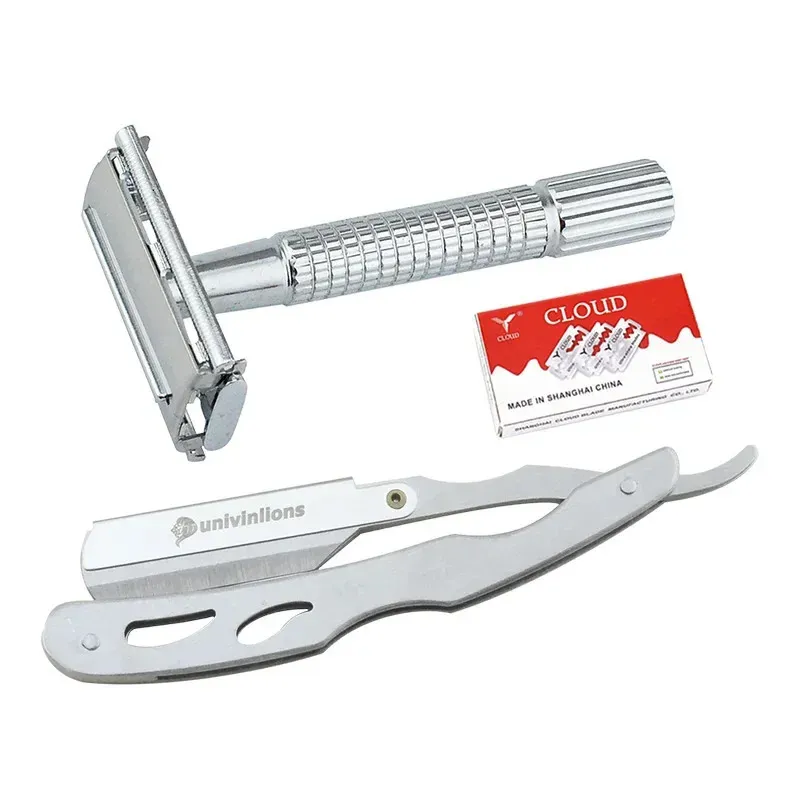 DHgate.com:2 SUS Razors 10 Blades Manual Shaver Straight Edge Stainless ...