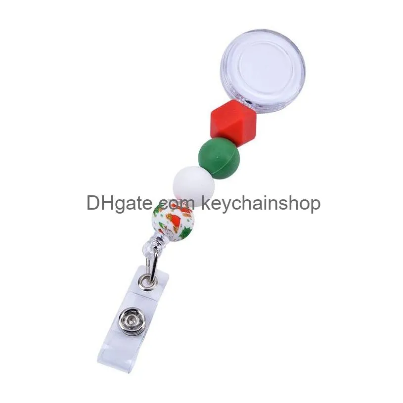 DHgate.com:Sile Bead Retractable Badge Reel Key Rings Bpa Colorf ...