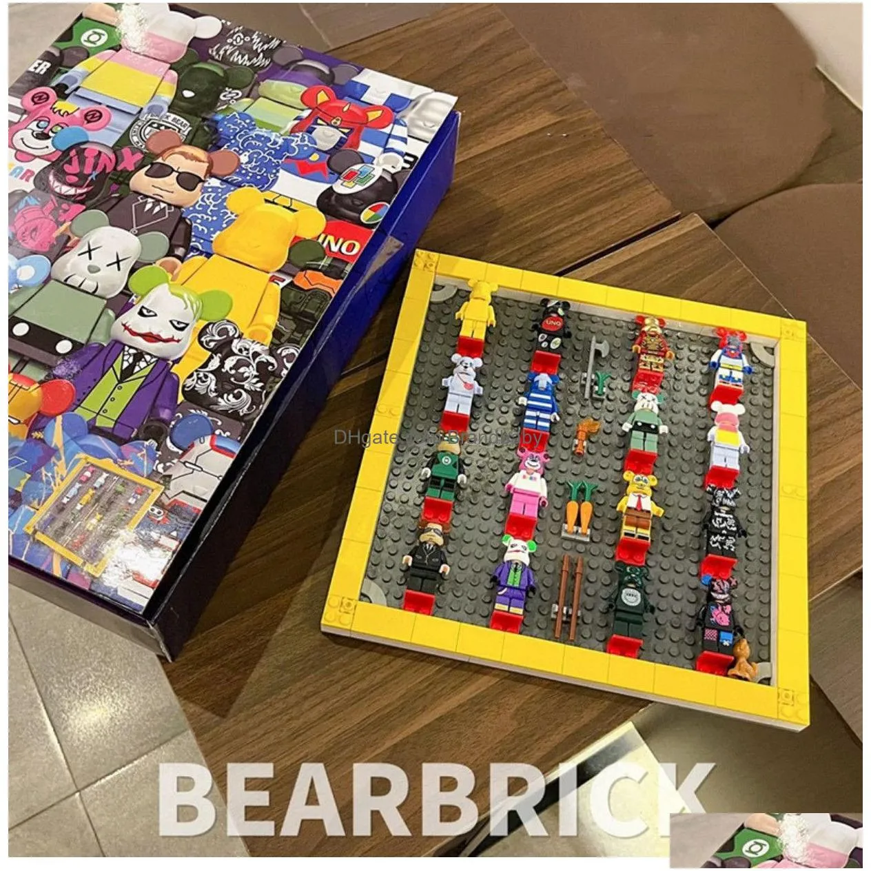 Movie & Games New Bearbrick Assembled Building Block Po Frame Violent ...