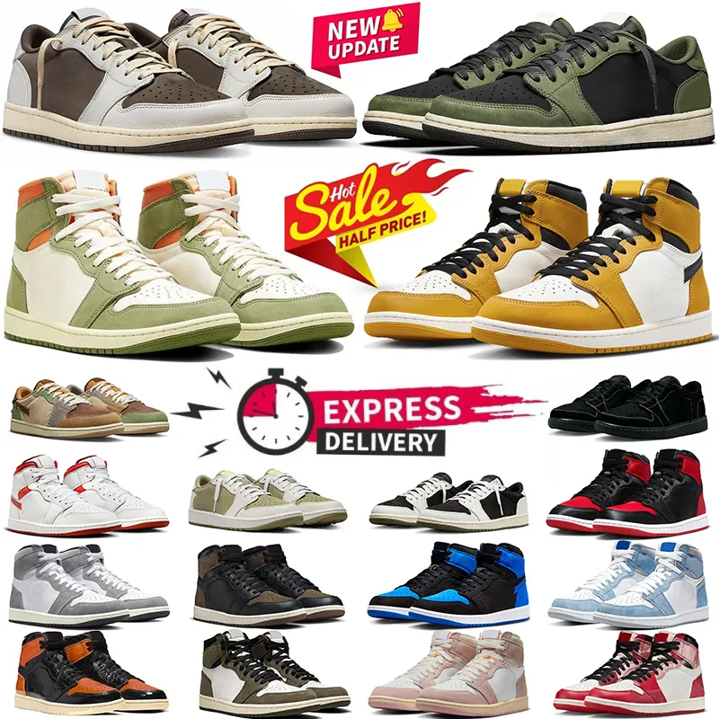 1s Reverse Mocha Jumpman 1 Scarpe Da Basket Uomo Donna J1 Traviss Low ...