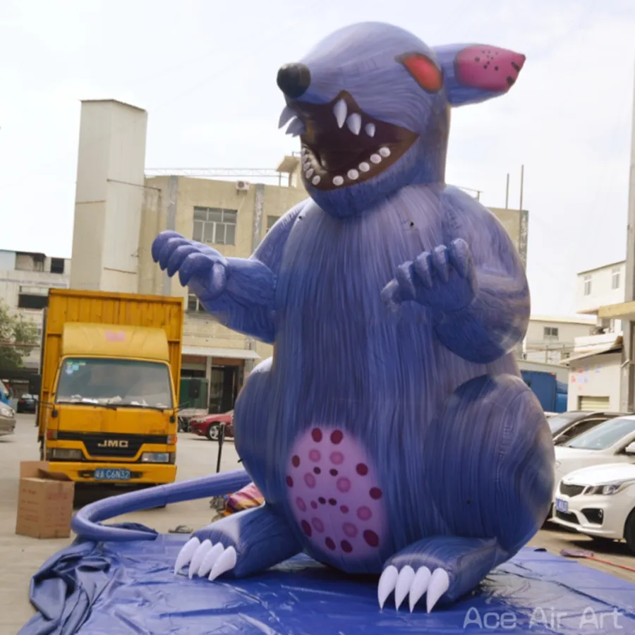 Giant Inflatable Rat - 16.5ft Horror Mouse Prop for Outdoor Events ...