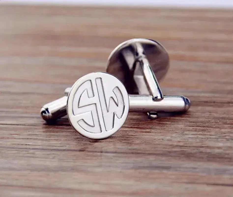 DHgate.com:Custom Initial Cufflinks with 24K Gold Plating for Mens ...