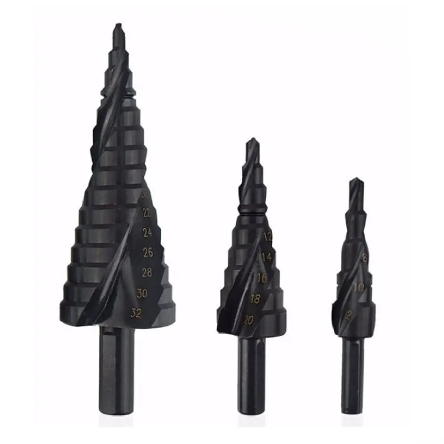 DHgate.com:3Pcs HSS Cobalt Step Drill Bit Set, 4-32mm High Speed Steel ...