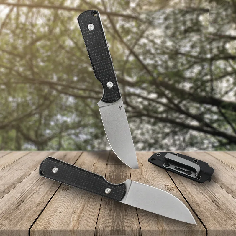 A2431 Outdoor Survival Knife: D2 Stone Wash, Straight Point, Full Tang ...
