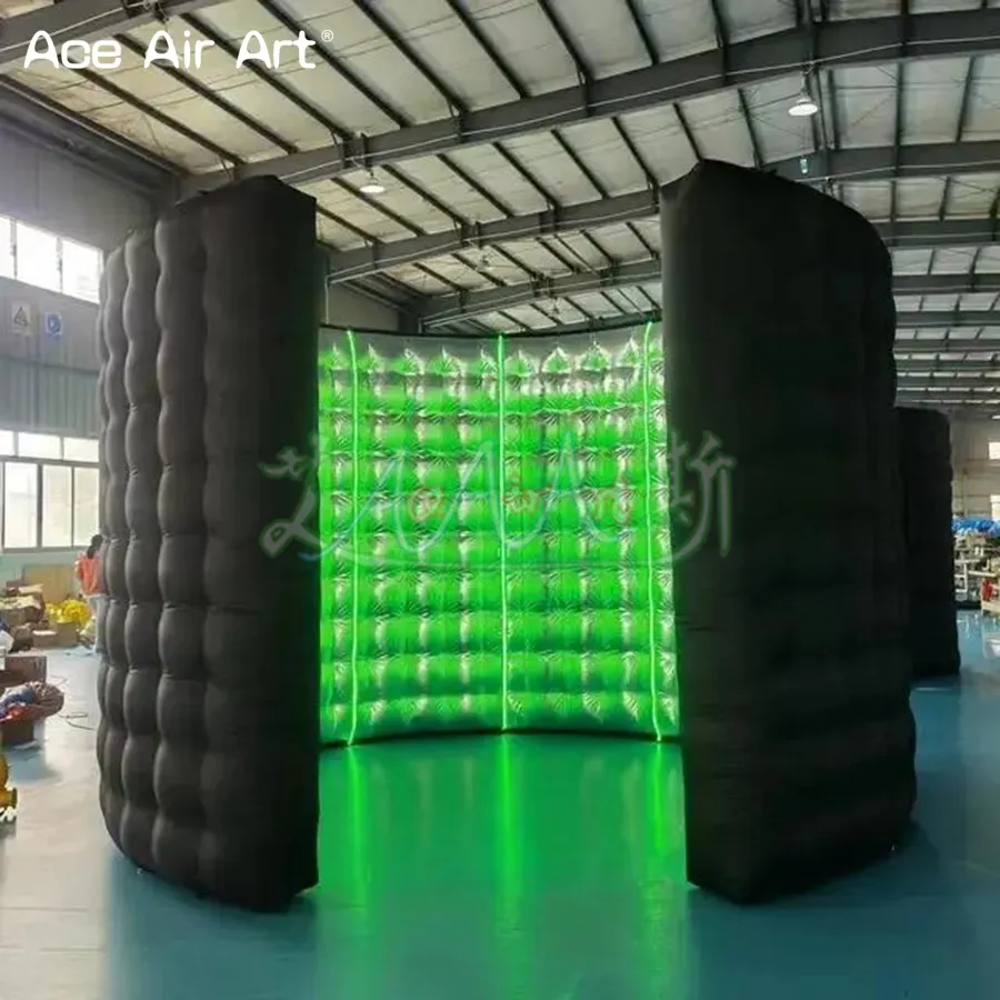 360 Photo Booth Inflatable Enclosure With LED Light Tubes 10ft X 8ft ...