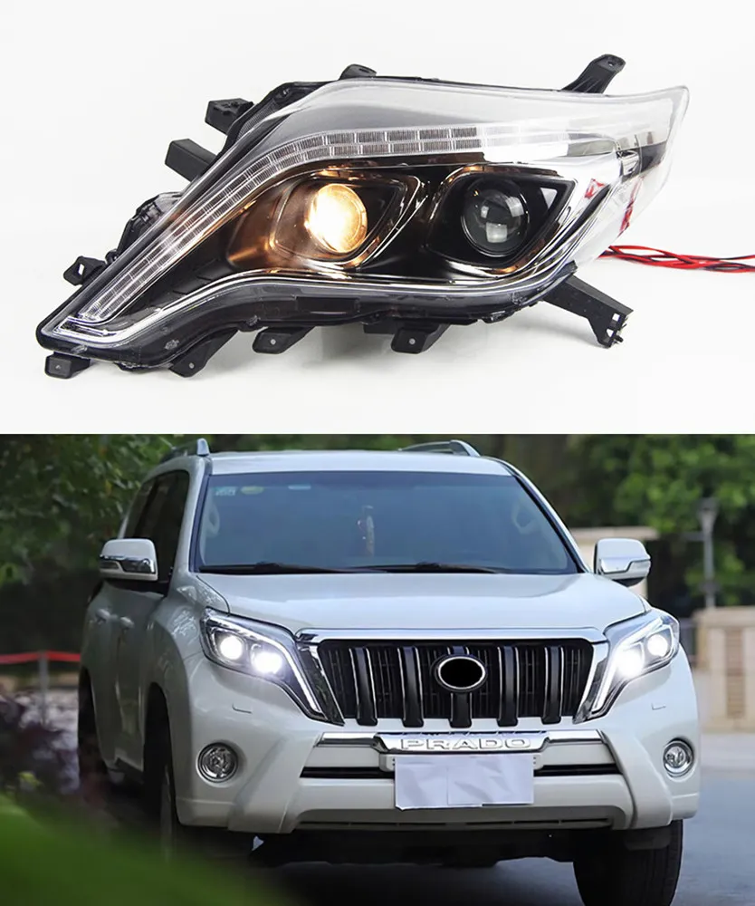 Toyota Prado LED Phares 2024 Daytime Running DRL Turn Signal High Beam ...
