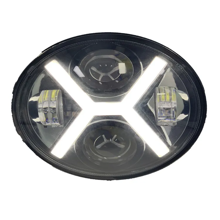 DHgate.com:High-Intensity LED Motorcycle Headlights - Black, Pair, with ...