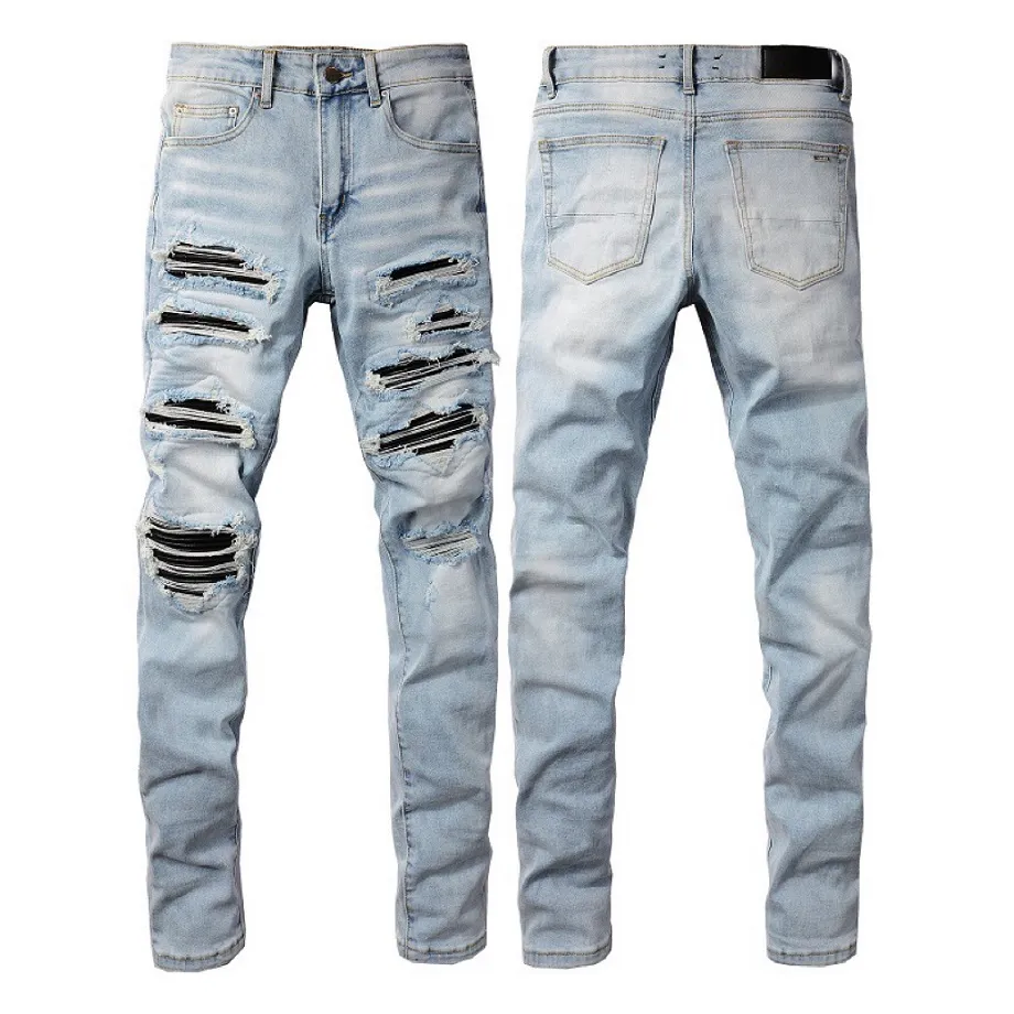 Y2K Ripped Designer Drips Mens Slim Fit Skinny Jeans For Hip Hop And ...