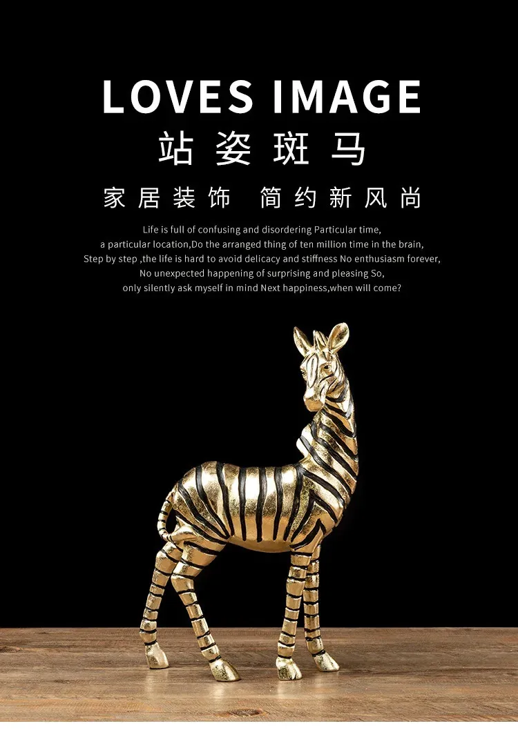 Golden Zebra Craft Sculpture Resin Simulation Animal... From Men10, $29 ...