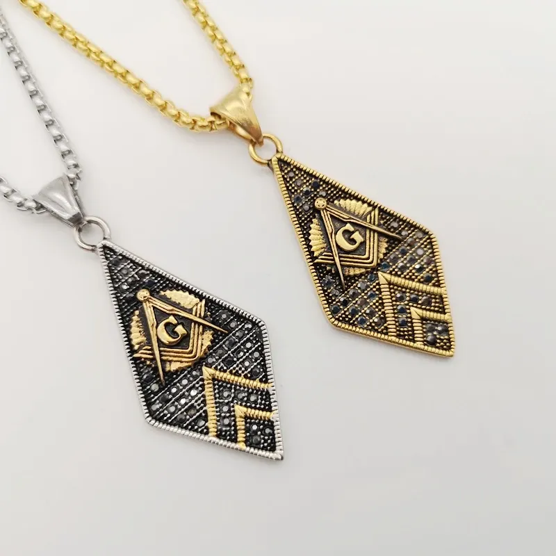 Black Knight 14k Gold Masonic Crystal Eye Of Horus Pendant With Free ...