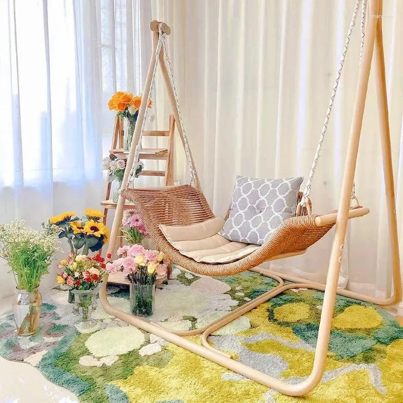 Garden Solid Wood Hanging Chair For Outdoor Use Spacious Double Hammock ...