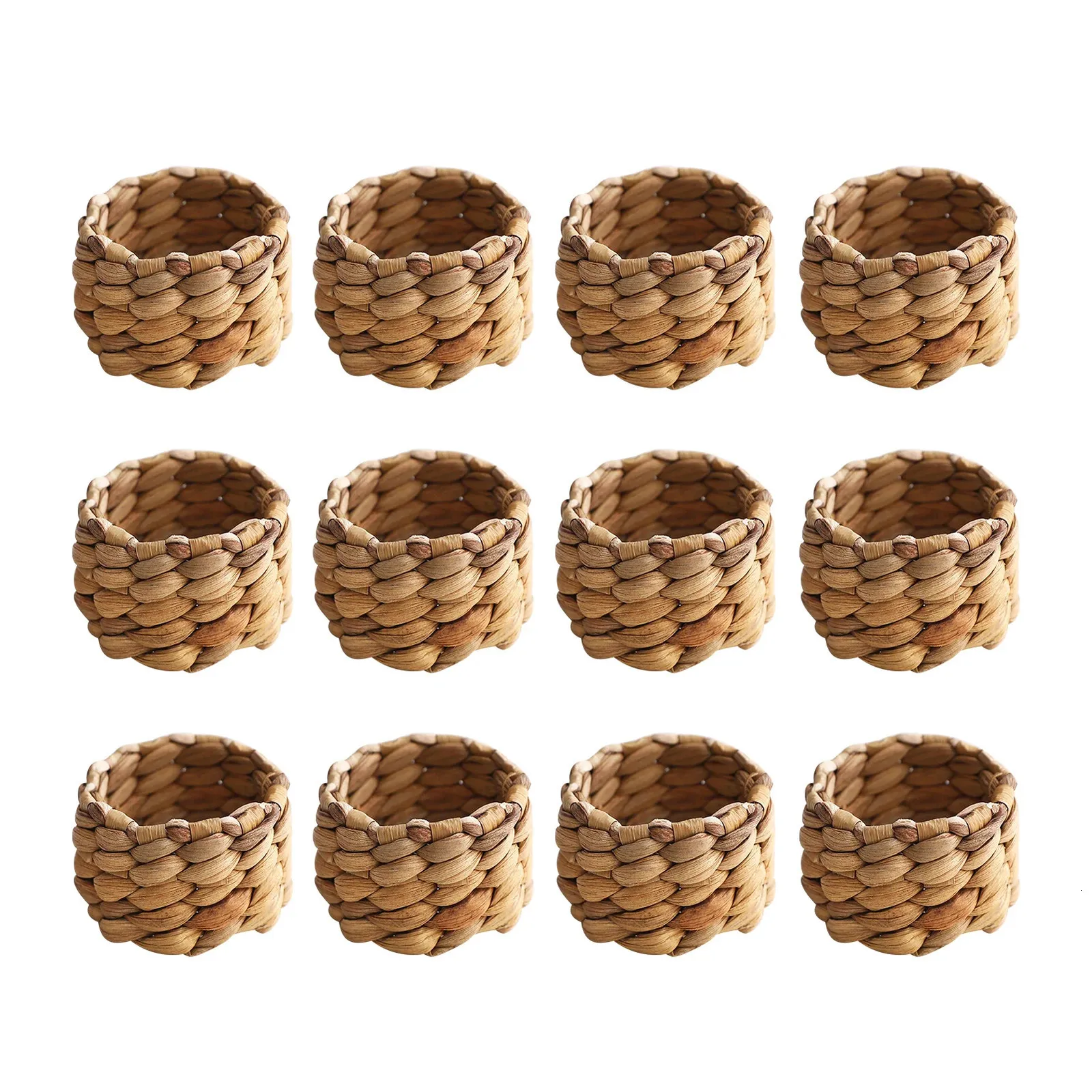 DHgate.com:12pcs Rustic Woven Napkin Rings, Farmhouse Round Dinner ...