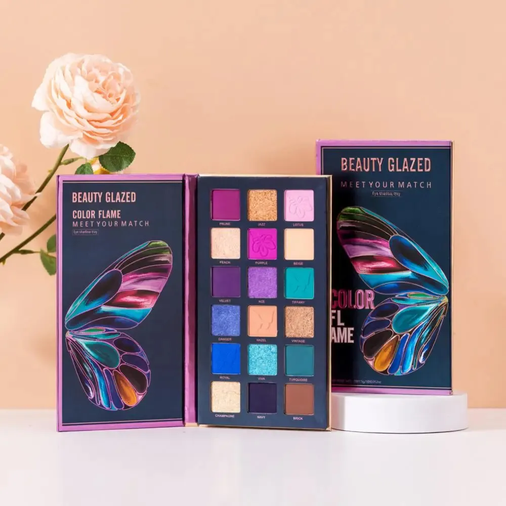 DHgate.com:18-Color Eyeshadow Palette, Pearlescent Matte Glitter ...