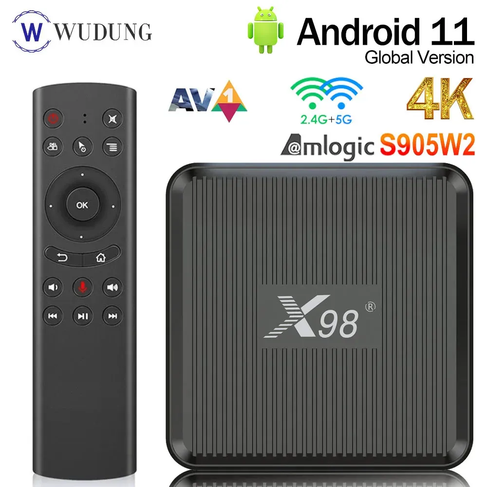 DHgate.com:4K UHD Smart TV Box: X98Q Android 11 Amlogic S905W2 2.4G/5.8G Dual WiFi HDR10 Media ...