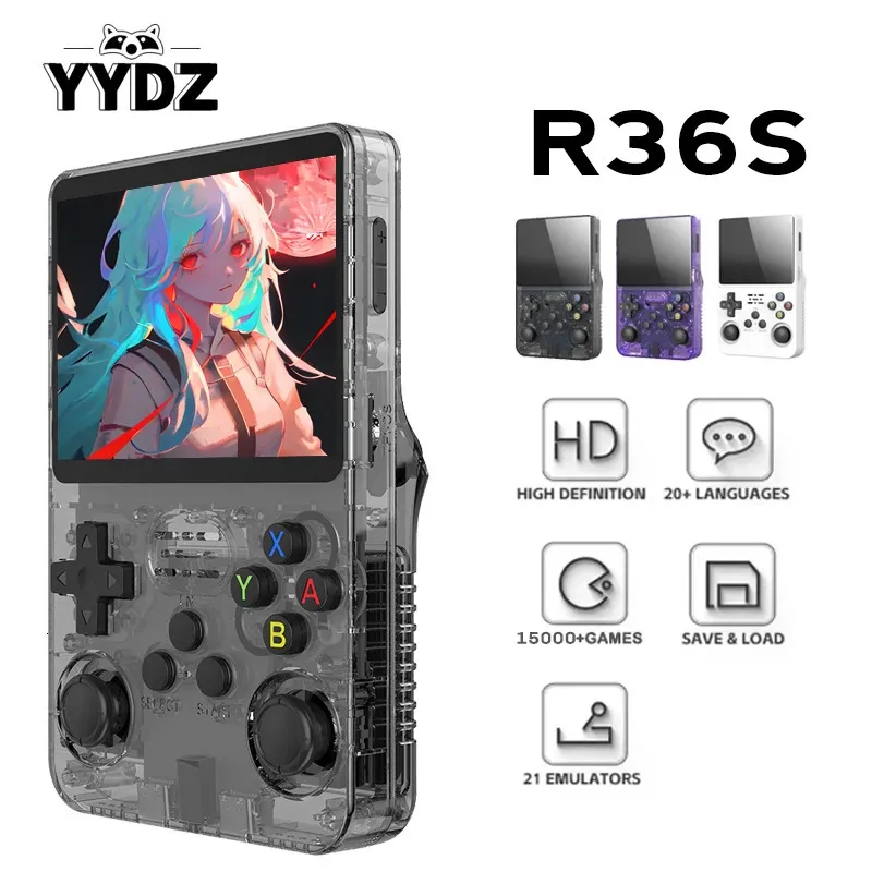 Retro Handheld Game Console R36S: 3.5 Inch IPS Screen, 64GB, 15000 ...