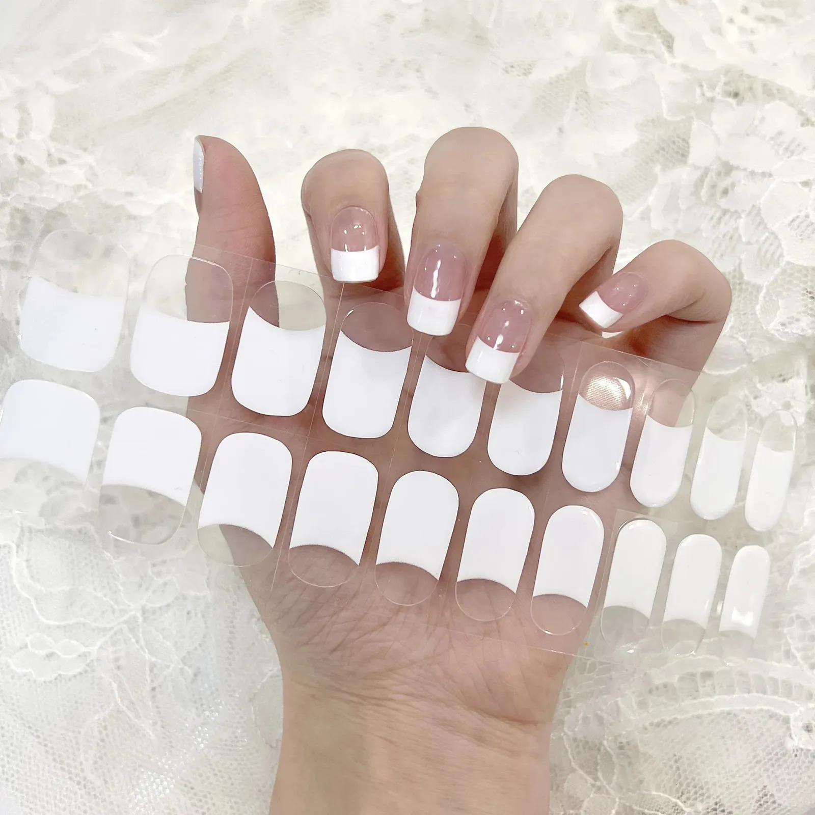 Trendy Nail Polish Stickers: 20 Finger Art Decals, Japanese Korean ...