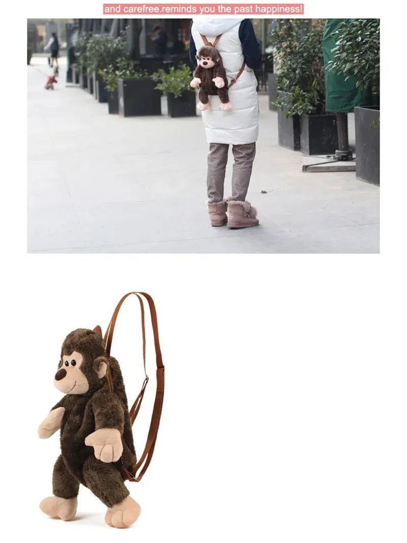 DDWE Kids Cute Cartoon Monkey Plush Backpack Boys... From Pu09, $27.81 ...