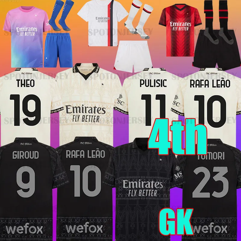 Milan Soccer Kit For Men And Kids AC 4th Kit Goalkeeper Jersey With ...