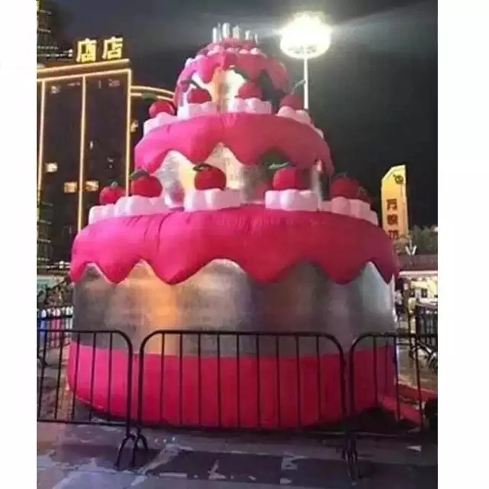 Giant Inflatable Birthday Cake Balloon White Oxford... From Outdoorof ...