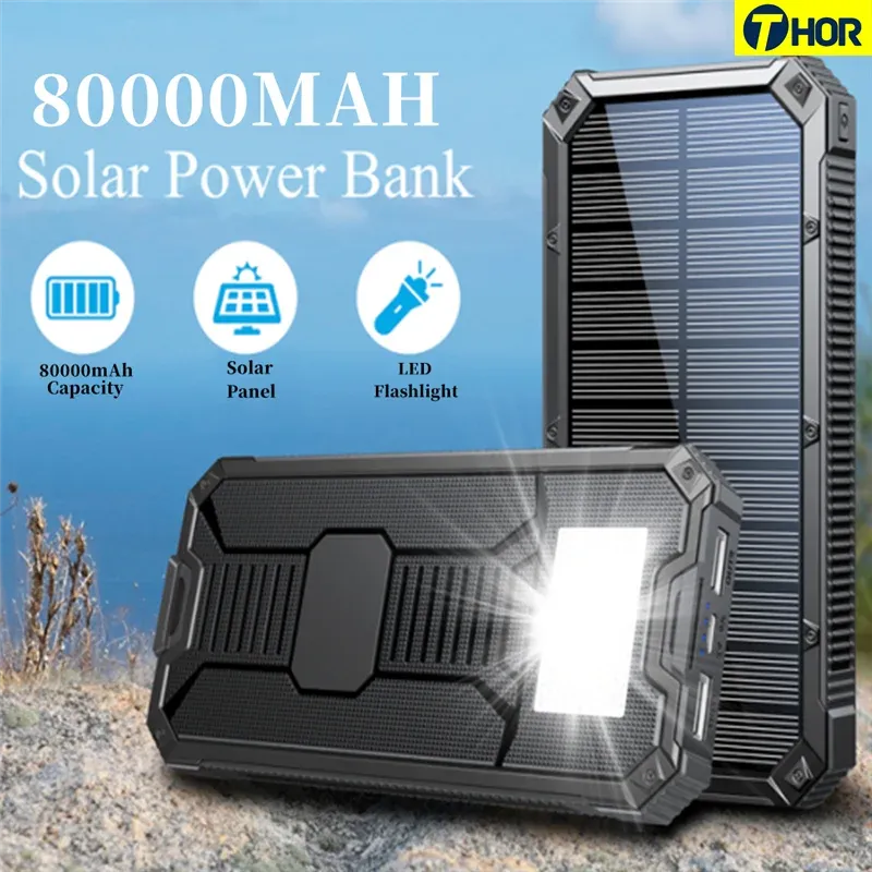 30000mAh Solar Power Bank: Big Capacity, Dual USB, Waterproof - Shop ...