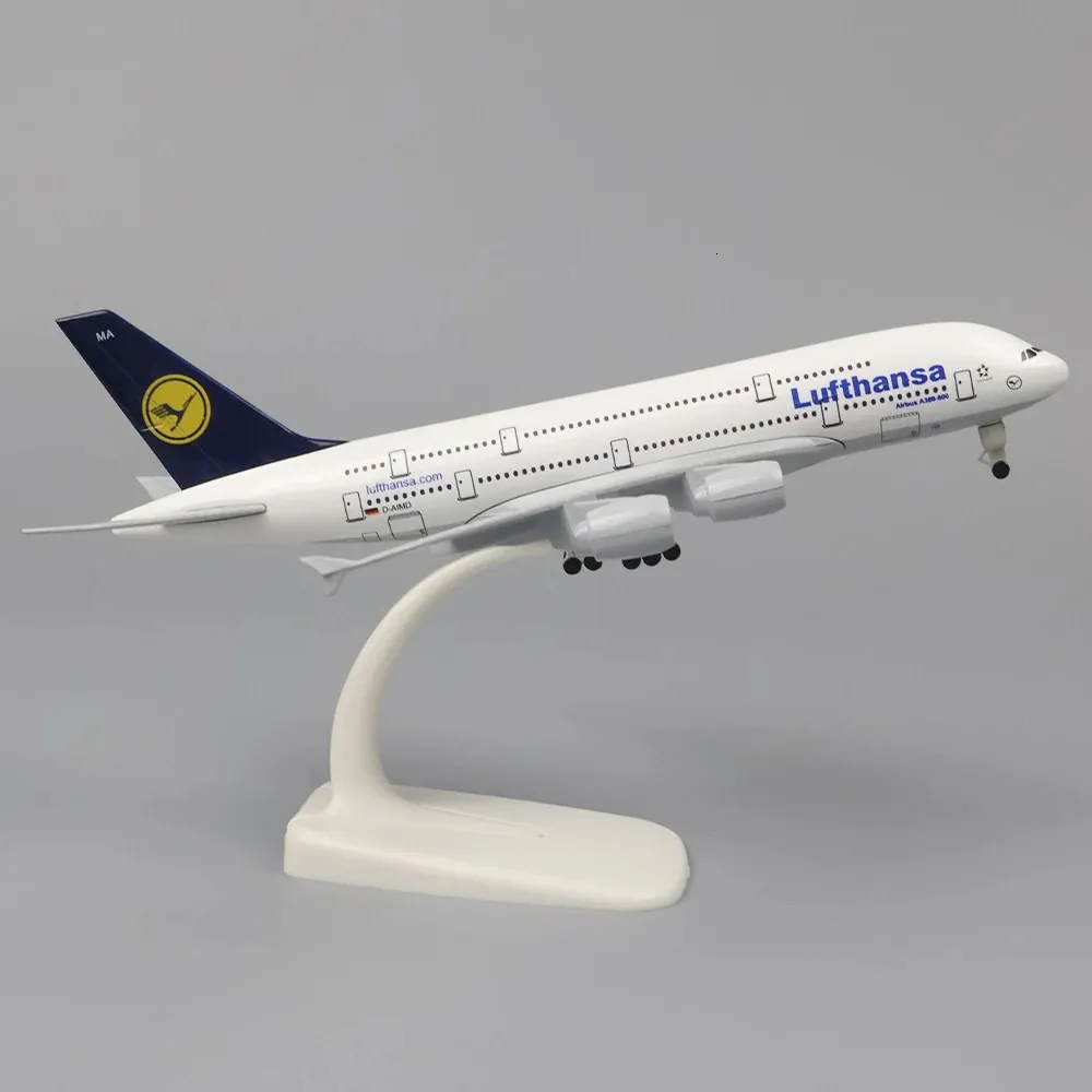 Lufthansa A380 Alloy Aircraft Model 20cm Metal Replica For Boys ...